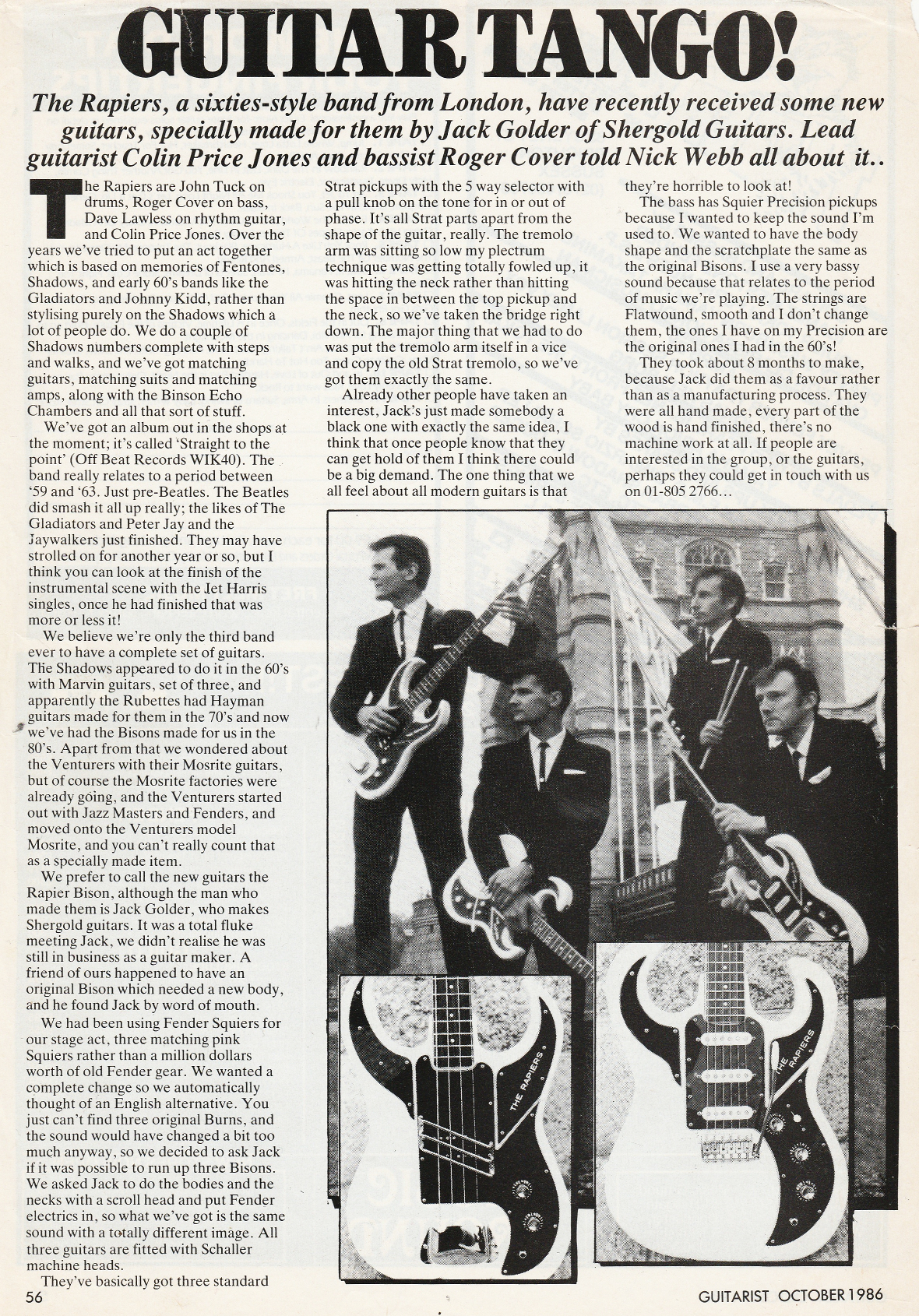 Shergold Guitars Reference Page